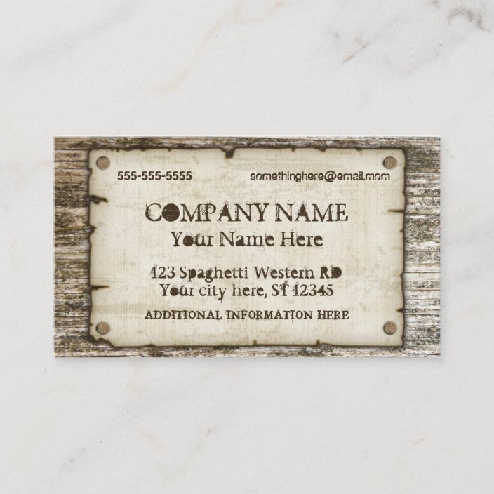 Old West Vintage Business Cards | Zazzle.com