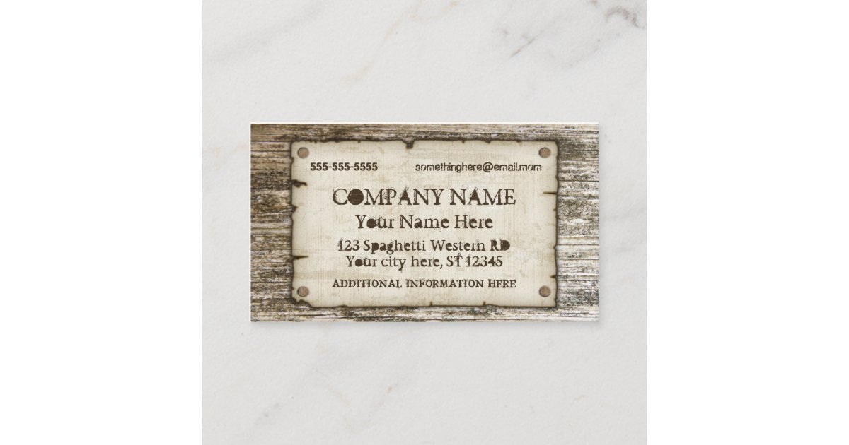 Old West Vintage Business Cards | Zazzle.com