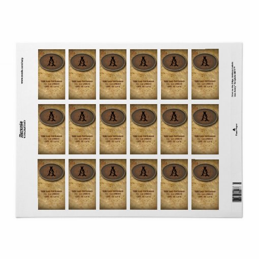 old Western Cowboy Country Wedding Address Labels | Zazzle