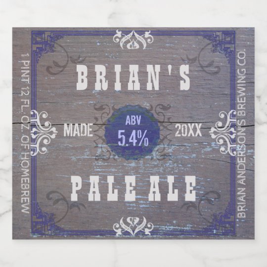 Old Western Saloon Rustic Wood Craft Homebrewing Beer Bottle Label ...