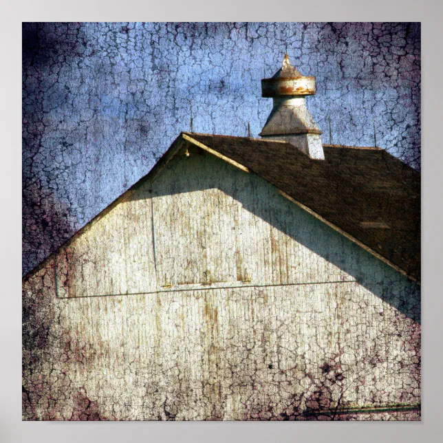 Old White Barn Poster | Zazzle
