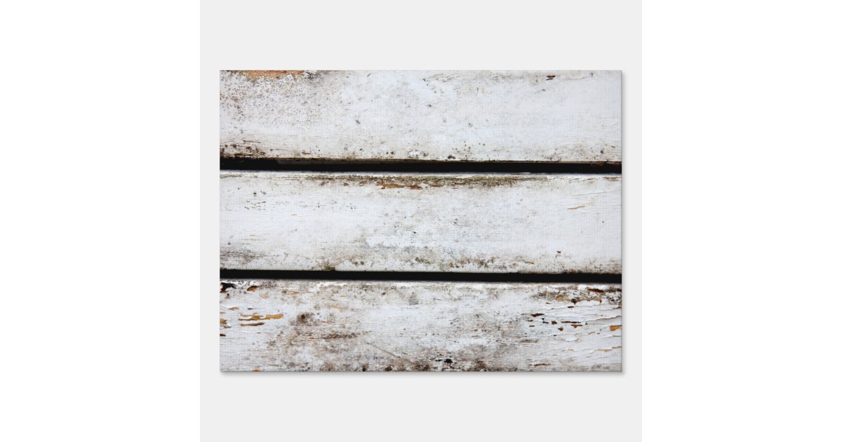 Old white wood yard sign | Zazzle