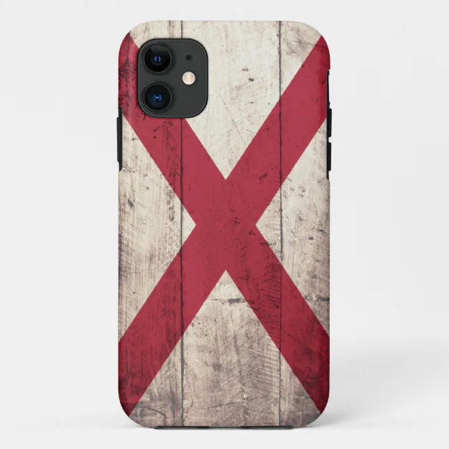 Old Wood Alabama Flag Case-Mate iPhone Case | Zazzle