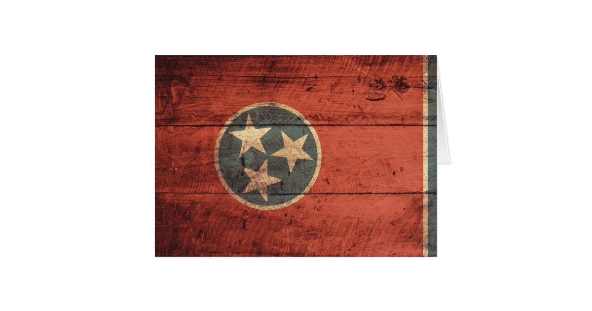 Old Wood Tennessee Flag; | Zazzle