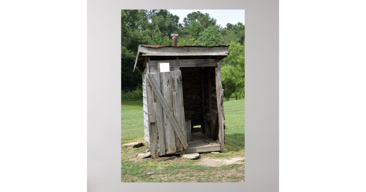 Old wooden outhouse poster | Zazzle