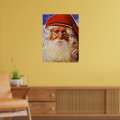 Old World Father Christmas Santa Claus Portrait Poster | Zazzle