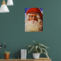 Old World Father Christmas Santa Claus Portrait Poster | Zazzle