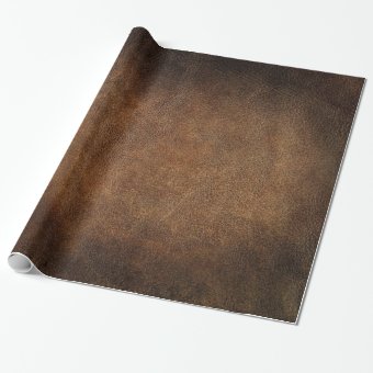 Old World Faux Leather Wrapping Paper | Zazzle