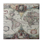 Vintage World Map Atlas Tile | Zazzle.com