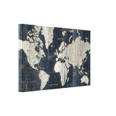 Old World Map Blue Canvas Print | Zazzle