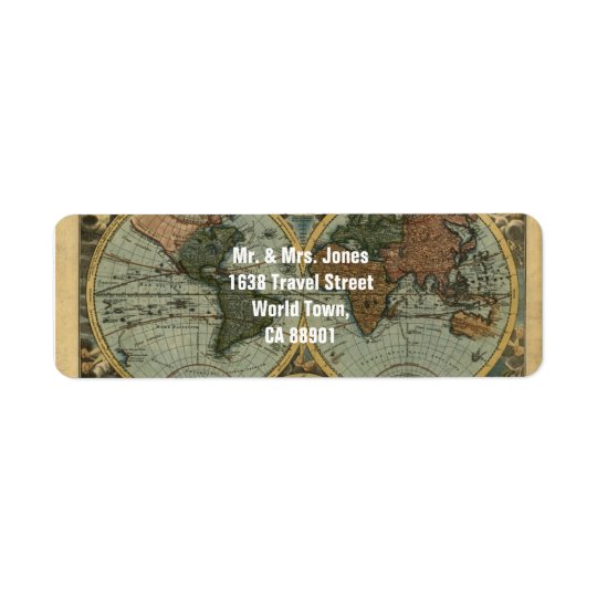 Old World Map Labels | Zazzle.com