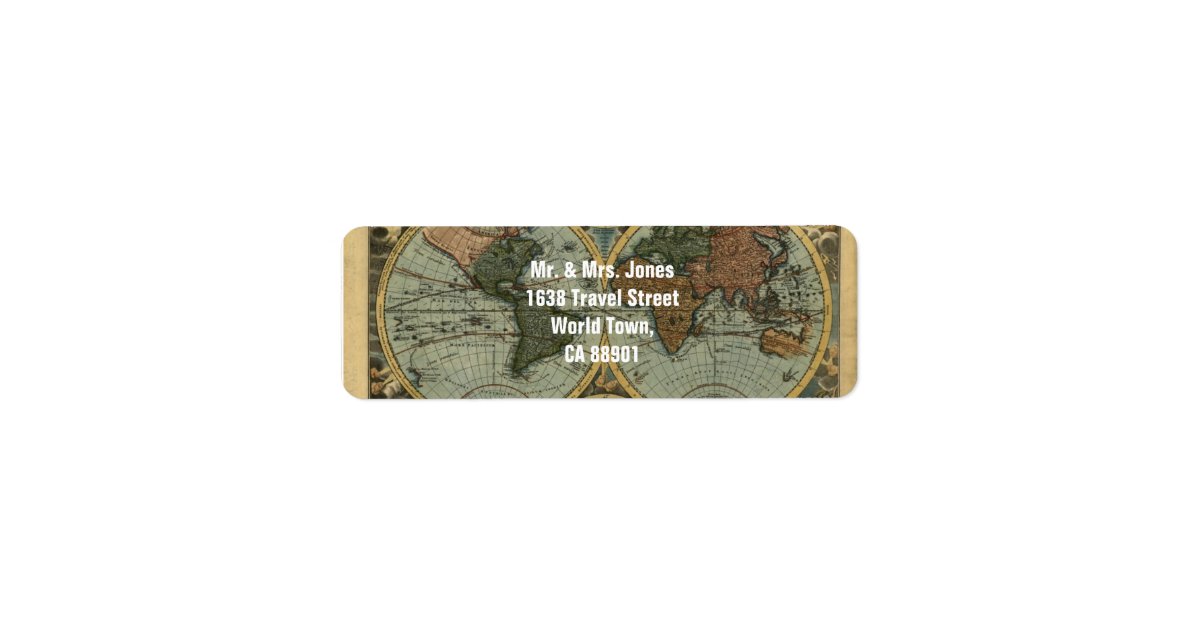 Old World Map Labels | Zazzle
