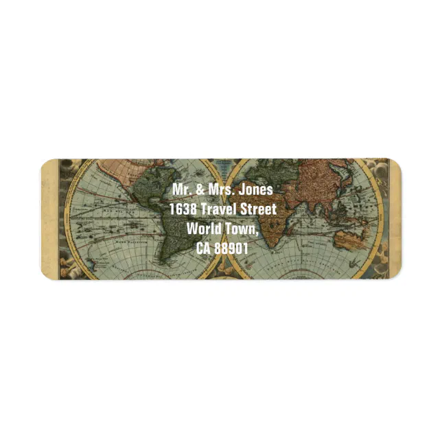 Old World Map Labels | Zazzle
