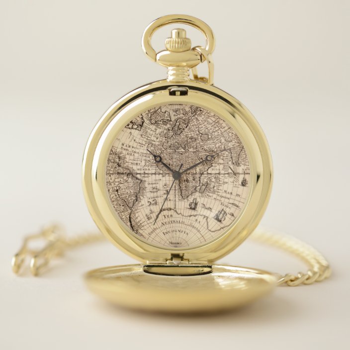 Old World Map Pocket Watch | Zazzle.com