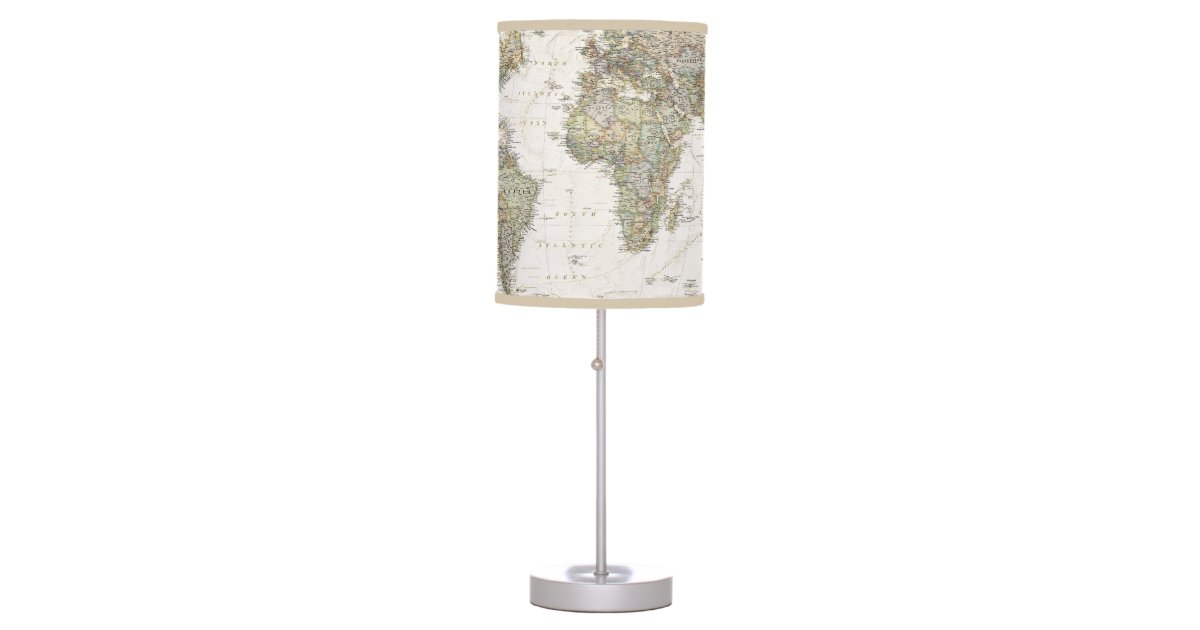 Old World Map Table Lamp | Zazzle