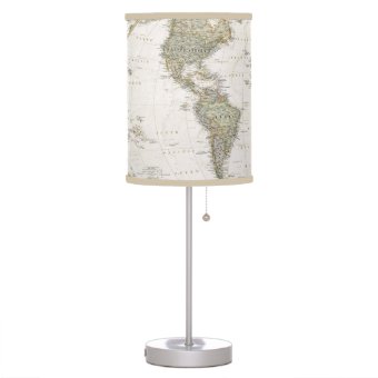 Old World Map Table Lamp | Zazzle