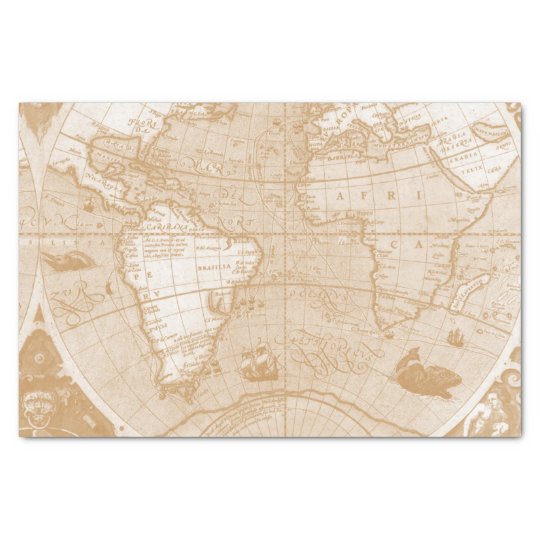 Old World Map Tissue Paper | Zazzle.com
