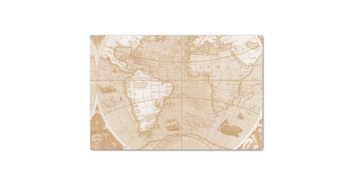 Old World Map Tissue Paper | Zazzle
