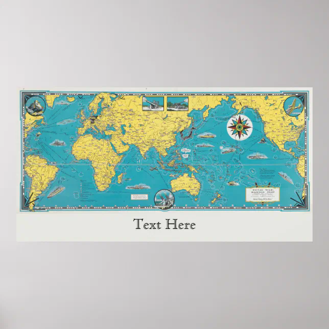 Old World Map Total War Battle Map Poster | Zazzle