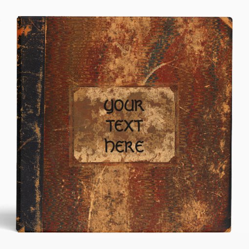 Old Worn Out Grunge Text Book Binder | Zazzle