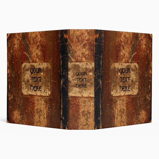 Old Worn Out Grunge Text Book Binder | Zazzle