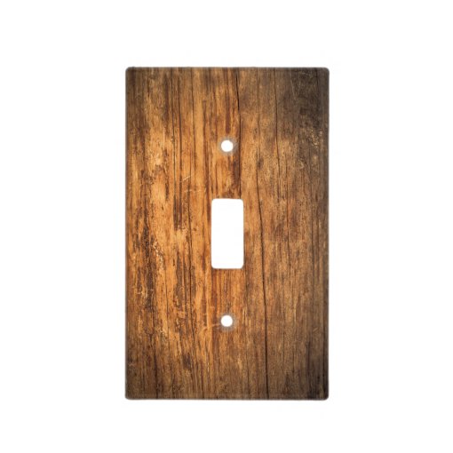 Old Worn Rustic Brown Wood Light Switch Cover | Zazzle