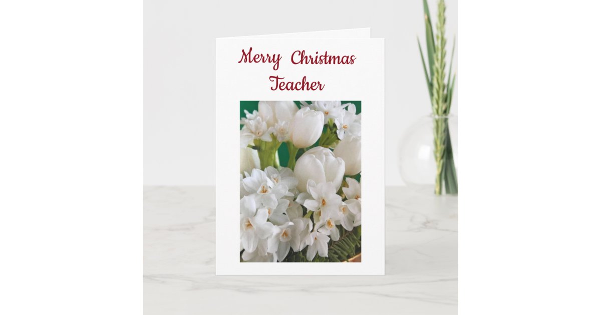 OLDER STUDENT TO GIVE ***TEACHER** AT CHRISTMAS HOLIDAY CARD | Zazzle