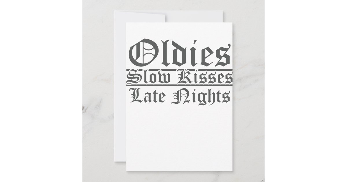Oldies Slow Kisses Late Nights Chicana O Invitation | Zazzle
