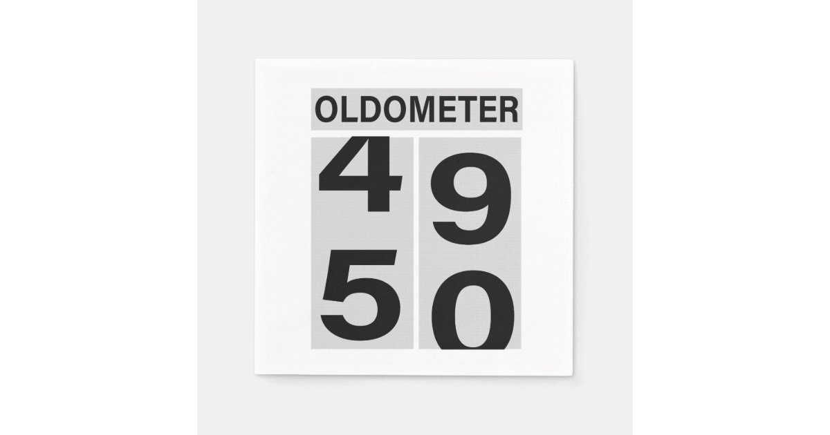Oldometer 50th Birthday Napkins | Zazzle