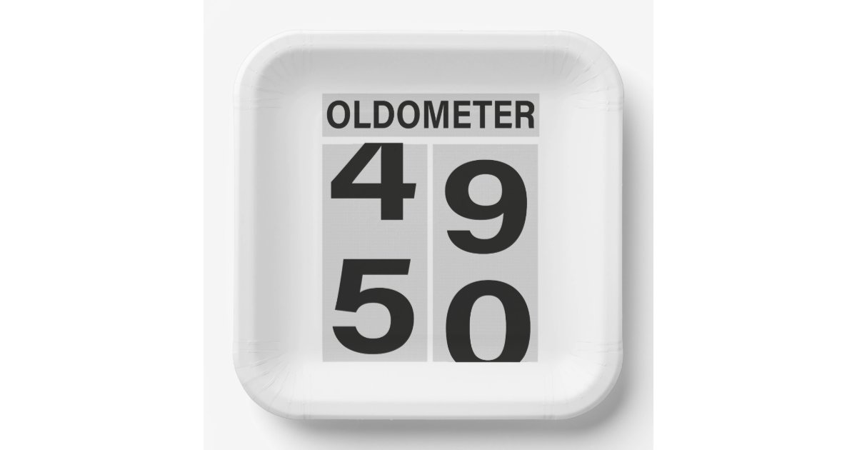 Oldometer 50th Birthday Paper Plates | Zazzle