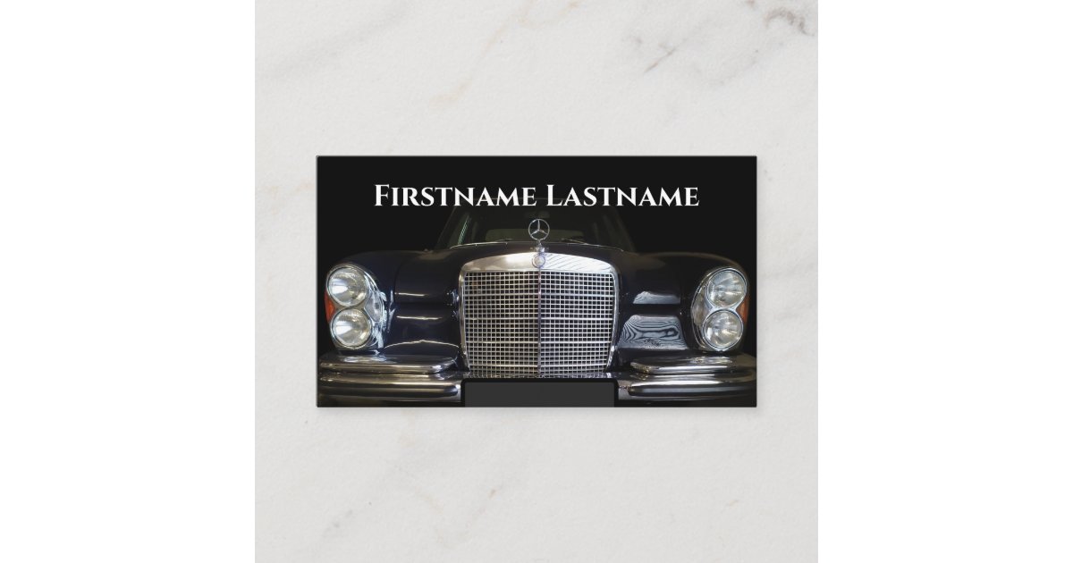 Oldtimer Mercedes Benz historic car conservator Business Card | Zazzle
