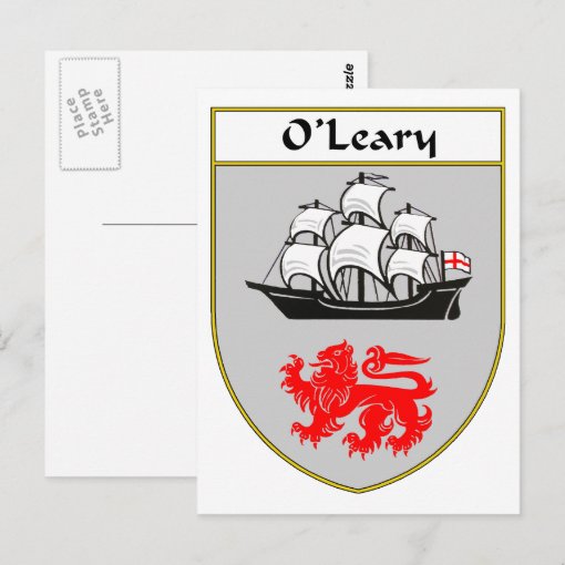O'Leary Coat of Arms/Family Crest Postcard | Zazzle