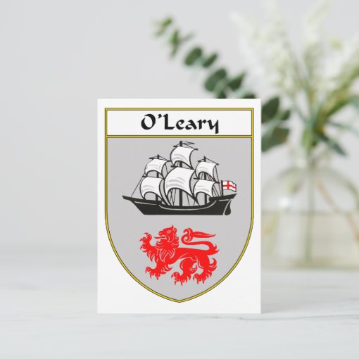 O'Leary Coat of Arms/Family Crest Postcard | Zazzle