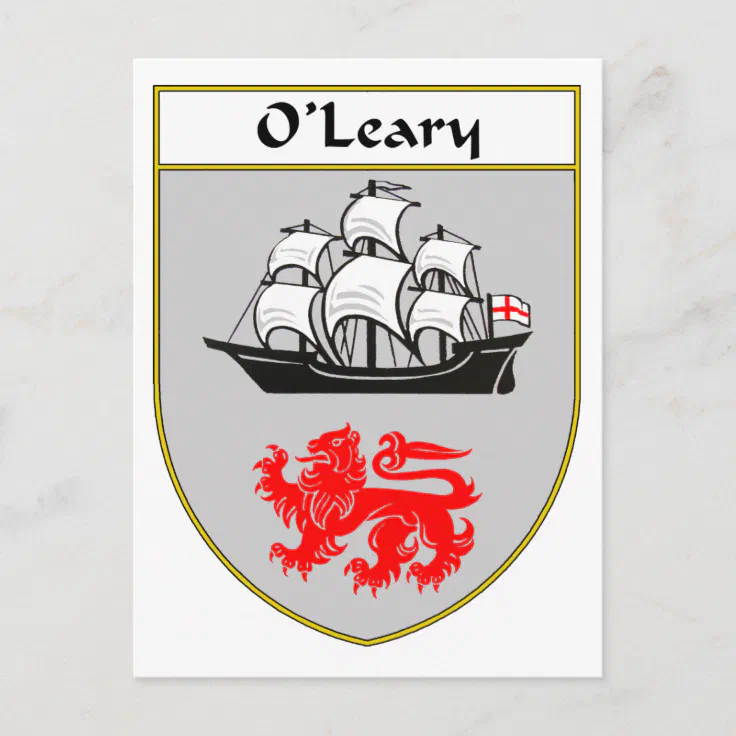 O'Leary Coat of Arms/Family Crest Postcard | Zazzle