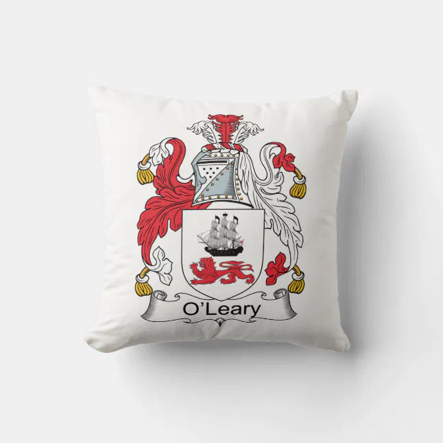 O'Leary Family Crest Throw Pillow | Zazzle