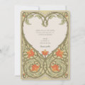 Olive & Apricot Art Nouveau Inspired Wedding Invitation | Zazzle