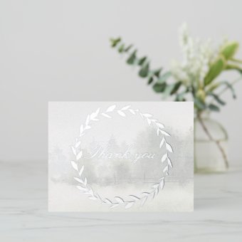 Olive Branch Chuppah Forest Wedding Thank You Card | Zazzle