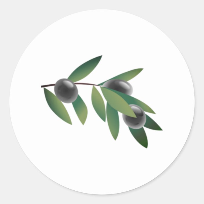 Olive Branch Classic Round Sticker | Zazzle.com