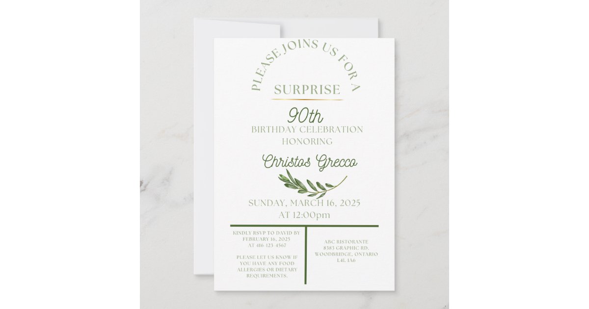 Olive Branch Invitation | Zazzle