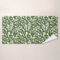 Olive branches on off white bath towel set | Zazzle