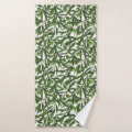 Olive branches on off white bath towel set | Zazzle