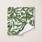 Olive branches on off white bath towel set | Zazzle