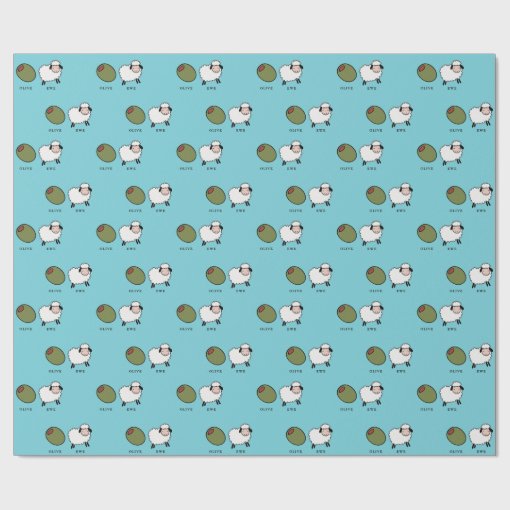 Olive Ewe Love Puns Wrapping Paper | Zazzle