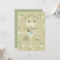 Olive Green A Tini Bit Older Martini Birthday Invitation | Zazzle