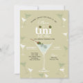 Olive Green A Tini Bit Older Martini Birthday Invitation | Zazzle