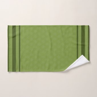 Olive Green Geometric Pattern Bath Towel Set | Zazzle