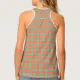 Olive Green Salmon Pink Checker Diamond Pattern Tank Top | Zazzle