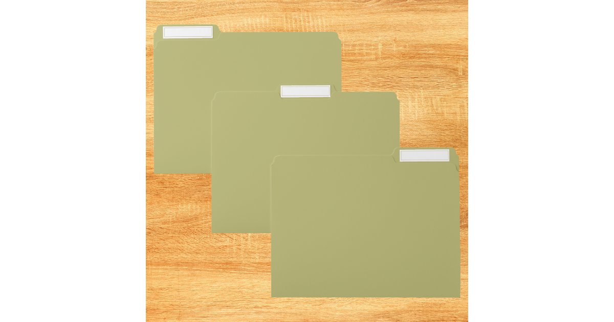 Olive Green Solid Color File Folder | Zazzle