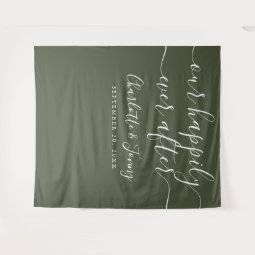 Olive Green Wedding Photo Booth Backdrop | Zazzle
