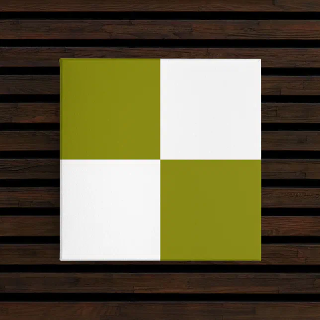 Olive Green White Checkered Ceramic Tile | Zazzle